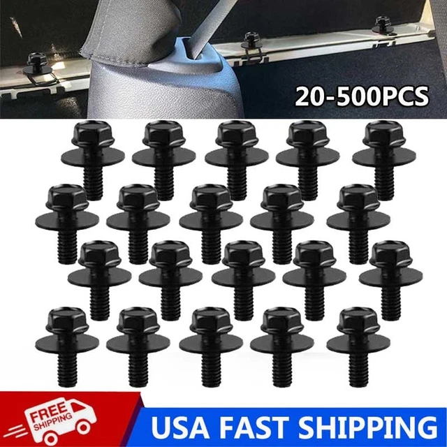 CAR BODY BOLTS M6 Splash Shield Retainer Fastener Rivet Screws for ...