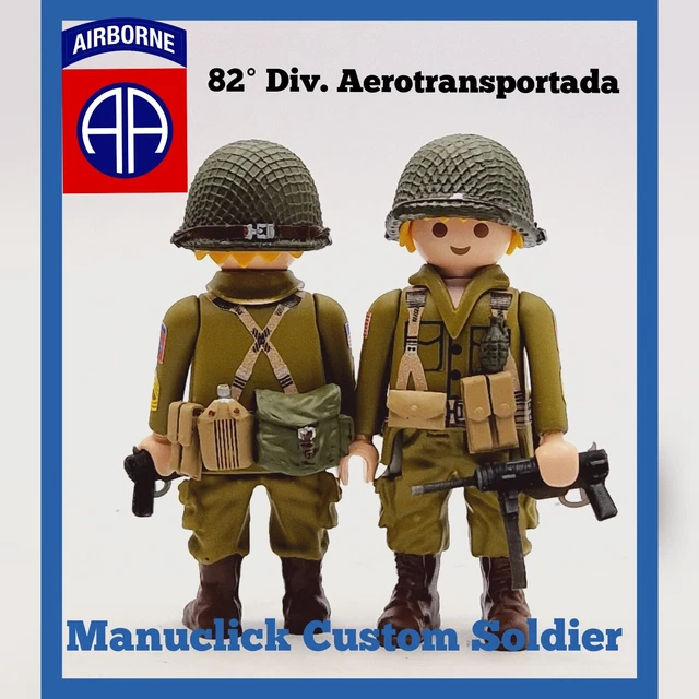 PLAYMOBIL CUSTOM WW2 SOLDADO EJERCITO USA 82 PARACAIDISTA GUERRA ... PLAYMOBIL CUSTOM WW2 SOLDADO EJERCITO USA 82 PARACAIDISTA GUERRA ...