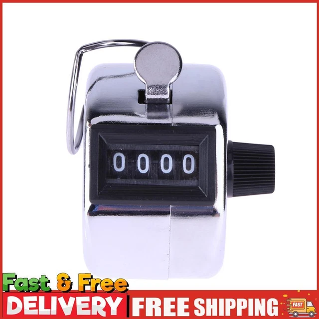 4 DIGIT NUMBER Counter Mini Manual Counting Tally Clicker for Coaching ...