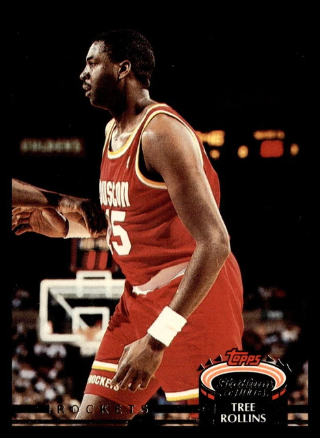 1992-93 STADIUM CLUB #337 Tree Rollins Houston Rockets carte basket ...
