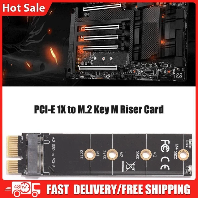 PCIE TO M2 Adapter NVMe SSD M2 PCIE X1 Hard Drive Reader PCI-E M Key ...
