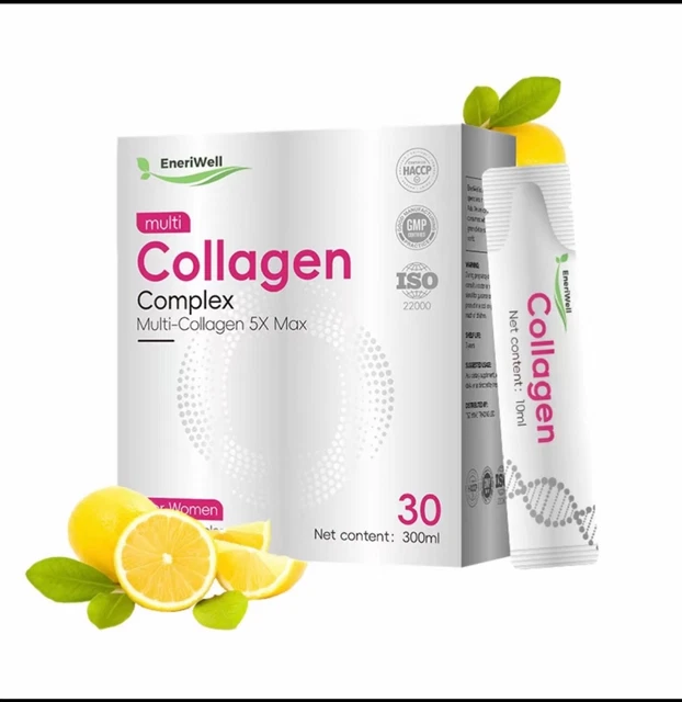 ENERIWELL-MULTI COLLAGEN 5X Max Dietary Supplement Lemon Flavor Drink ...