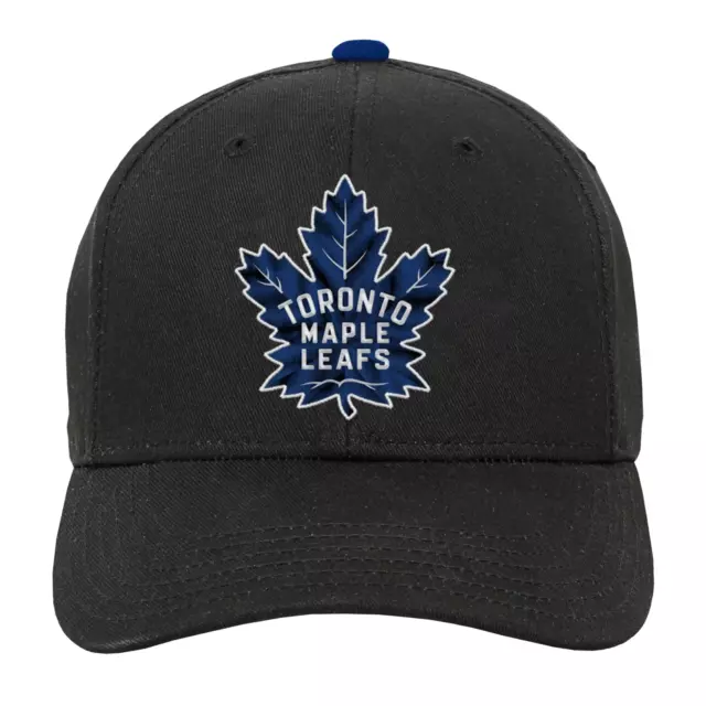 YOUTH TORONTO MAPLE Leafs NHL Hockey 3rd Alternate Logo Black Pre-Curve ...