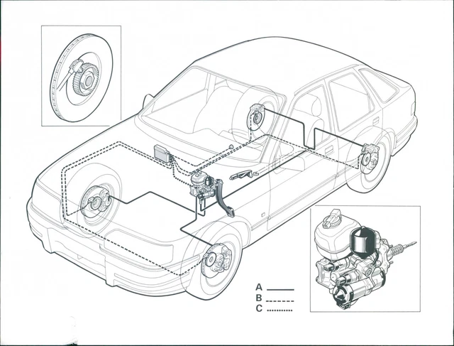 TECHNICAL DRAWING OF Ford Sierra ABS-Schema - Vintage Photograph ...