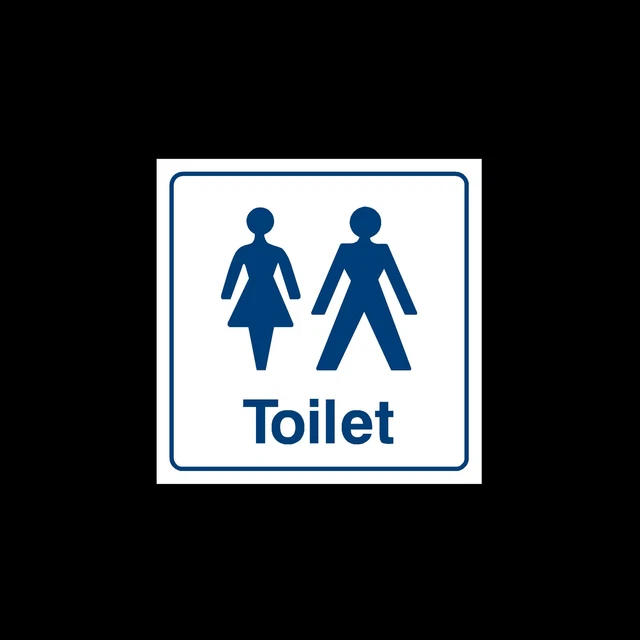 TOILET (MIXED TOILET) Sign, Sticker - 150mm x 150mm - Male, Female ...