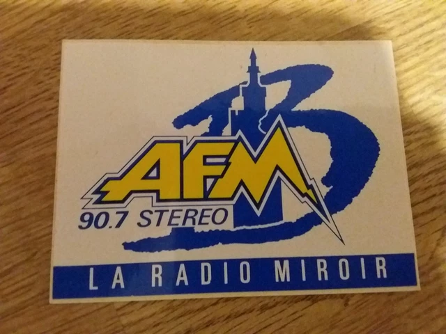 ANCIEN AUTOCOLLANT VINTAGE radio FM AFM la radio miroir EUR 3,00 ...