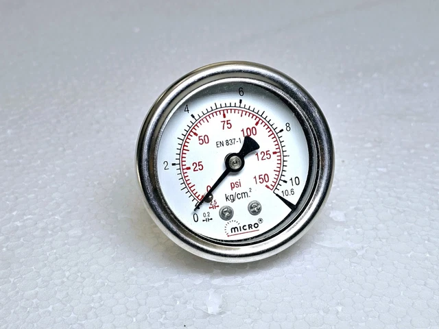 MICRO PRE TEMP 50S-Wp-B64-Bcdm Pressure Gauge 0-150 Psi $130.51 ...