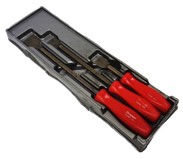 SNAP-ON TOOLS CSA300AR 3pc Rigid Carbon Scraper Set (Red) with tray ...