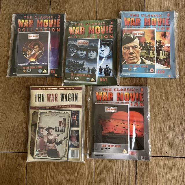 THE CLASSIC WAR Movie Collection bundle 5x DVD Magazines Western Action ...