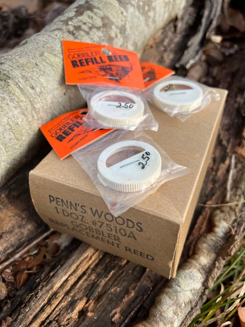 VINTAGE PENN'S WOODS Gobbler Call Replacement Reeds with Orig. Box ...