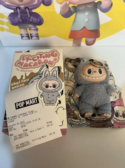 POPMART LABUBU THE Monsters Exciting Macaron Plush - Sea Salt Coconut £ ...