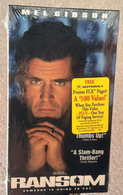 RANSOM - VHS - Mel Gibson Rene Russo Gary Sinise - New - Factory Sealed ...