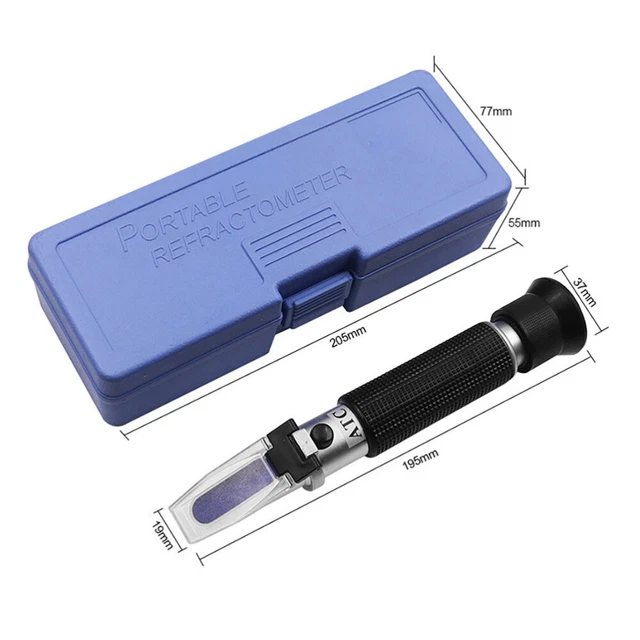 METAL ATC REFRACTOMETER Salinity Measurement Salt Measuring Instrument ...