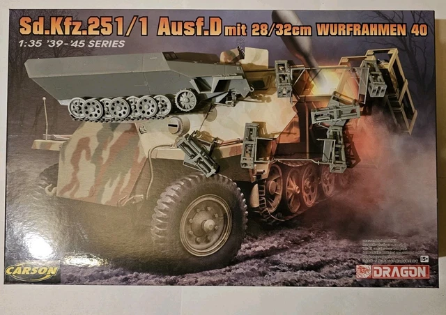 DRAGON 6861 SD.KFZ. 251 / 1 Ausf. D mit Wurfrahmen 40 teilgebaut 1:35 ...