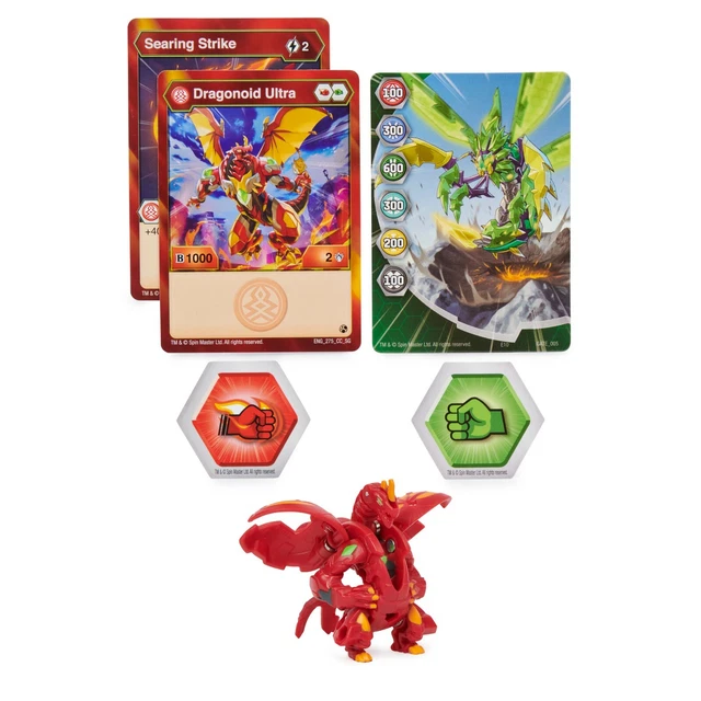BAKUGAN GEOGAN DRAGONOID Ultra Figure Pack Red Pyrus Gate Cards 2021 ...