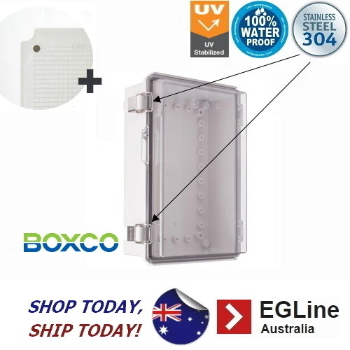 CLEAR COVER HINGED Lid IP67 Waterproof Polycarbonate Enclosure ...