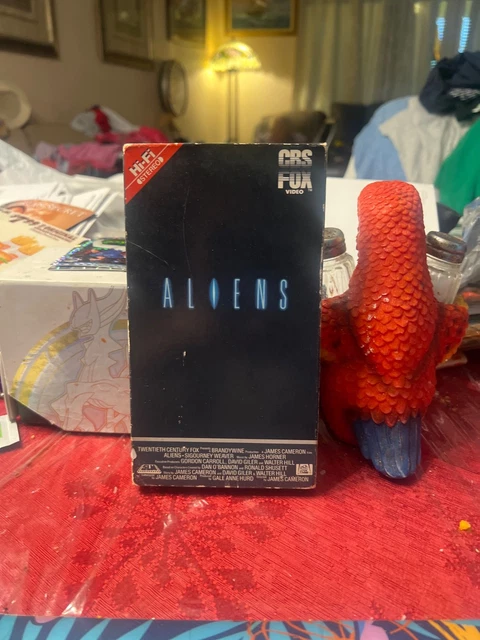 ALIENS VHS TAPE 1st Print 1987 Stereo Red Label Side UPC CBS FOX £190. ...