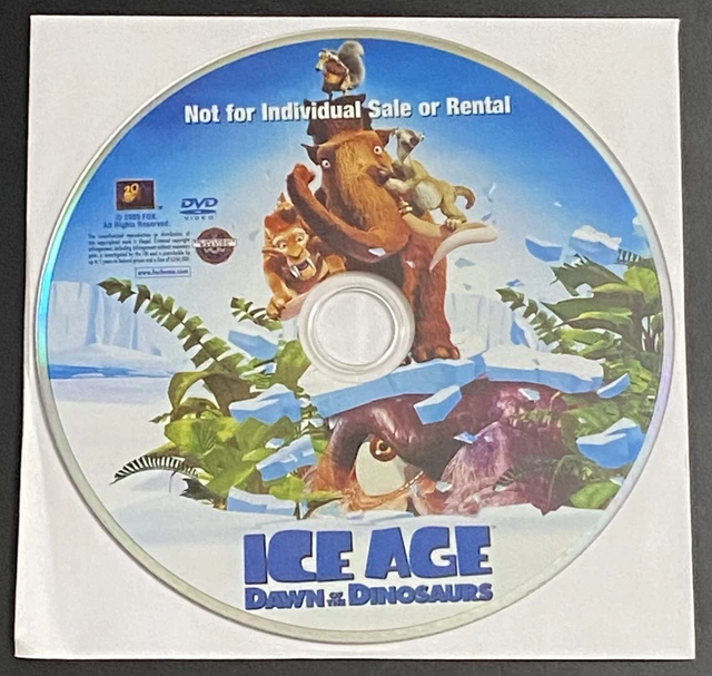 📀NEW ICE AGE DAWN OF THE DINOSAURS (2009) - DVD disc only in white ...