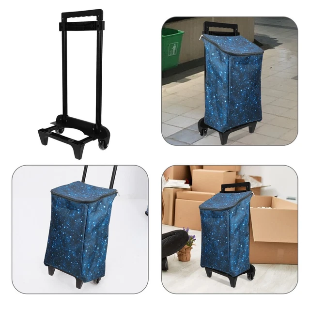 TELESCOPIC HANDLE FOLDABLE Trolley Cart Aluminum Alloy Large Capacity ...