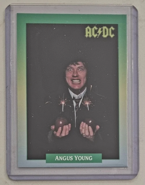 RARE ANGUS YOUNG Acdc Trade Card Rare Brockum 1991 Rock Mint Not Signed ...