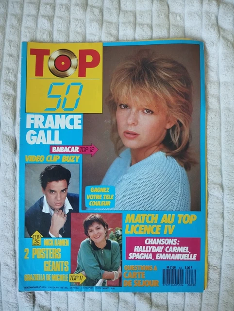 MAGAZINE TOP 50. N°63 France Gall Hallyday Emmanuelle EUR 10,00 ...