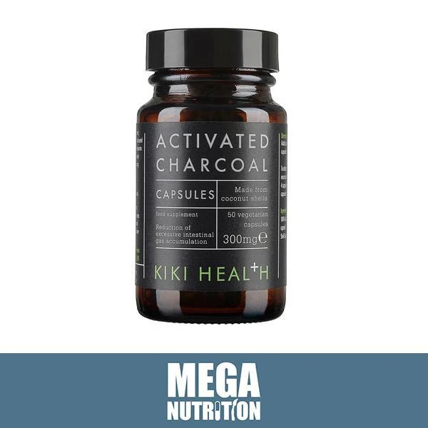 KIKI HEALTH CHARBON Actif Inférieur Excessif Flatulences 300mg 50 Veg ...