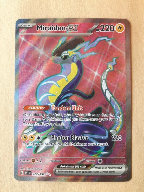 MIRAIDON EX-FULL ART-POKEMON Scarlet & Violet-Secret Ultra Rare 227/198 ...