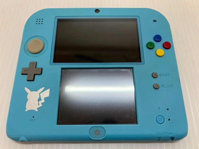 CONSOLE NINTENDO 2DS Sun Moon Light Blue Pikachu Pokemon Console ...