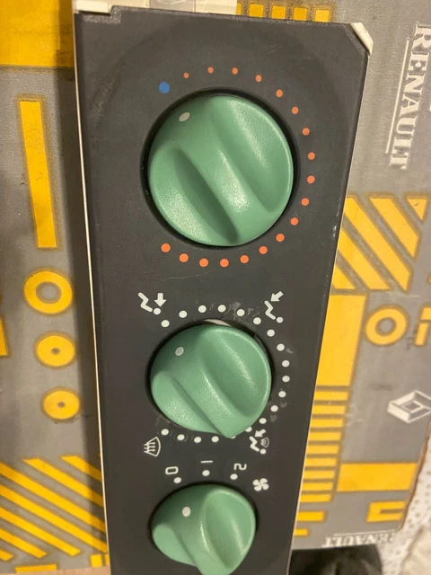 CONSOLE COMMANDE CHAUFFAGE ventilation RENAULT TWINGO 1 VERT CORIANDRE ...