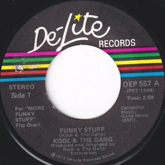 VINYLE KOOL AND the Gang Funky Stuff 7" USA De-Lite 1973 a petite ...