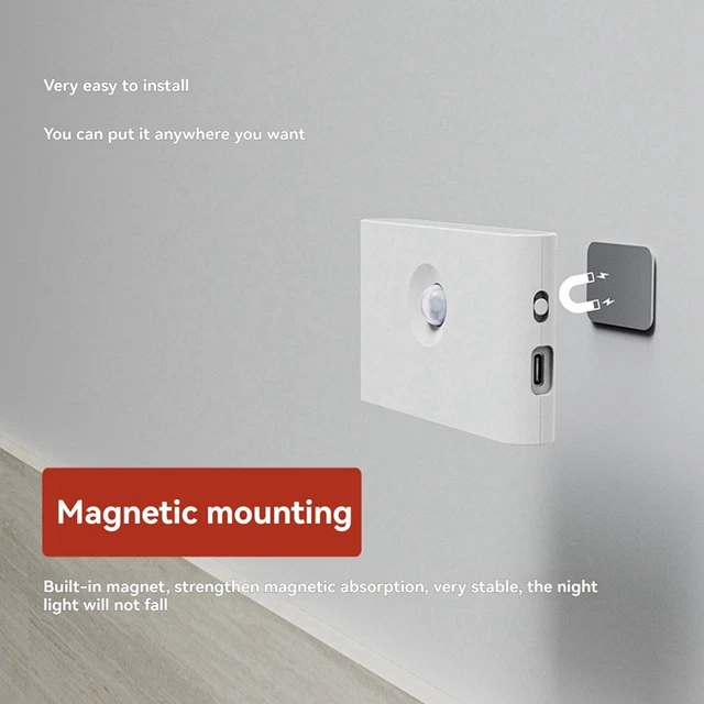 RECHARGEABLE STAIR LAMP with Motion Sensor, Warm White Night Light ...