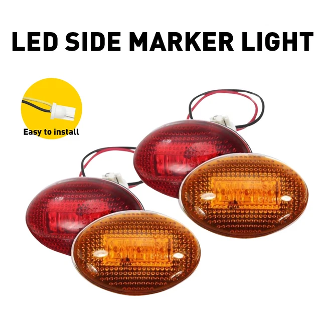 FOR 99-10 FORD F350 F450 F550 Dually Bed LED Fender Side Marker Lights ...
