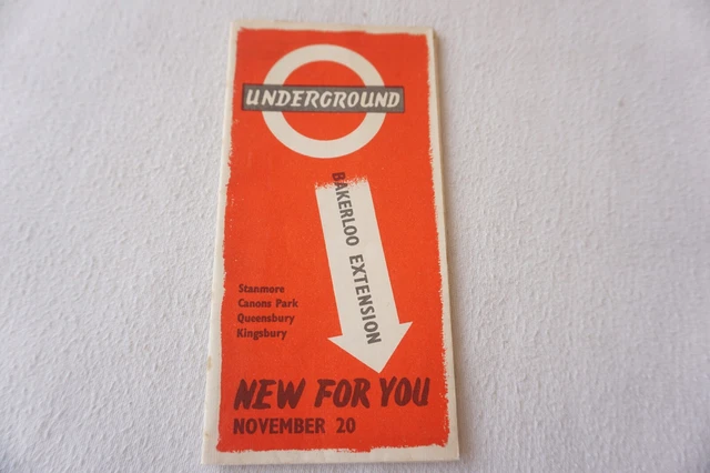 1940S BAKERLOO EXTENSION Underground London Transport Tube Map VGC £119 ...