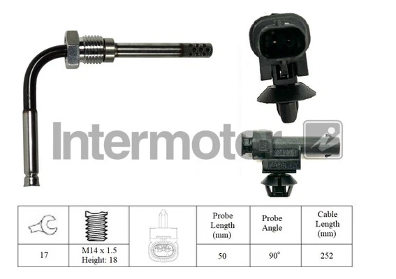 EXHAUST TEMPERATURE SENSOR fits OPEL COMBO B05 1.6D 2015 on Intermotor ...