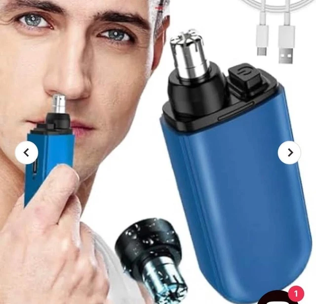 PORTABLE NOSE HAIR Trimmer K2023-USB C Rechargeable Fast Charge Compact ...