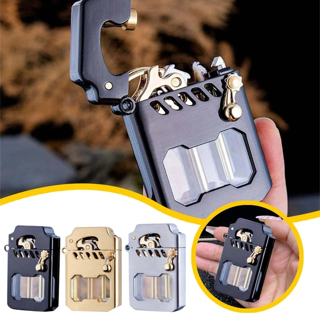 ZORRO MECHA TRANSPARENT Fuel Tank Mechanical Ejection Kerosin Feuerzeug ...