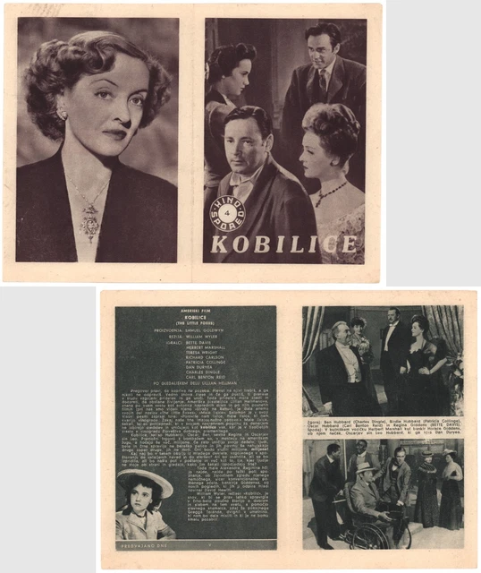 THE LITTLE FOXES Orig Movie Program YU 1941 BETTE DAVIS H MARSHALL ...