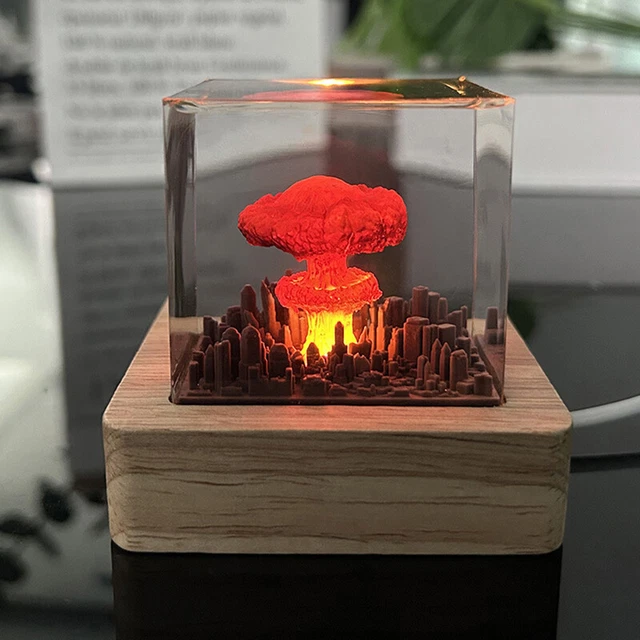 NUCLEAR EXPLOSION BOMB Mushroom Cloud Lamp Flameless Lamp For Living ...