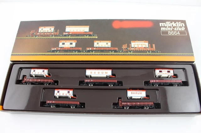 8664 GÜTERWAGEN SET 5-teilig "Zirkuswagen Barum" Märklin mini club Spur ...