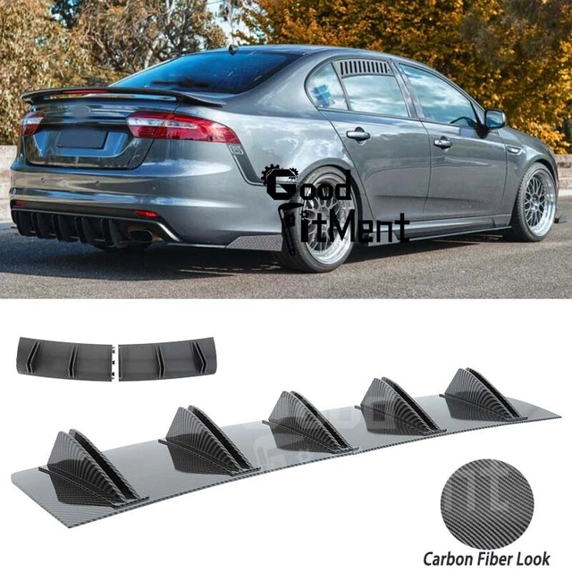FOR FORD FALCON FG X Carbon Fiber Rear Diffuser Fins Bumper Lip ...
