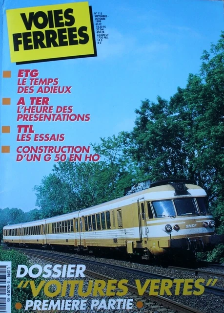 VOIES FERRÉES-115-SEPTEMBRE-1999-ETG-A TER-TTL-SNCF-RAIL-TRAIN-MODÉLISME EUR 5,50 - PicClick FR