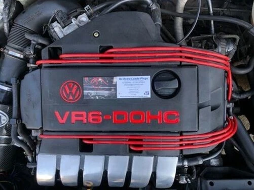 ROUGE 8MM PERFORMANCE Câbles Allumage VR6 MK3 VR6 OBD2 VW Passat 2.8 ...