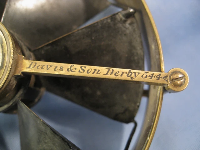 ANTIQUE BRASS ANEMOMETER Birams Patent Davis & Son Derby Wind ...