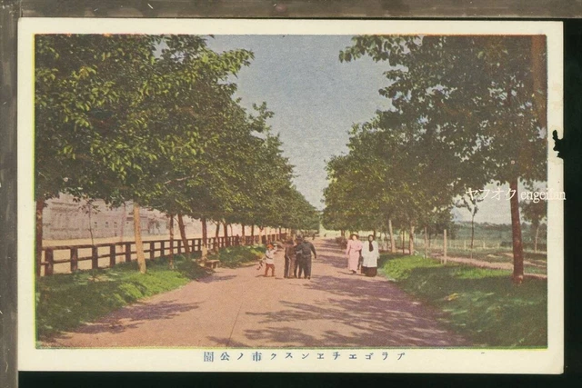 BLAGOETIENSK PARK UNIONE Sovietica cartolina d'epoca bordi inutilizzati ...