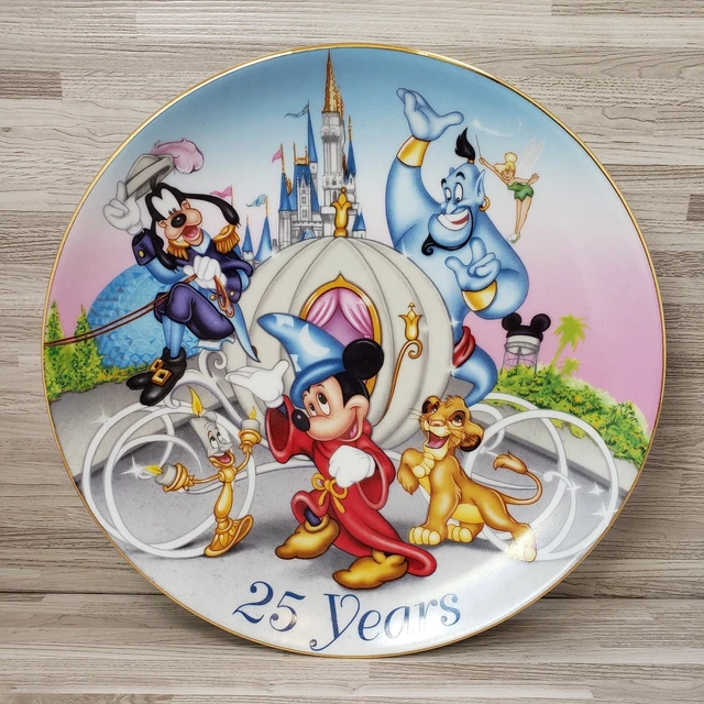 DISNEY'S 25 YEARS "It's Time to Remember The Magic" 8.25" Collector's Plate £24.65 - PicClick UK
