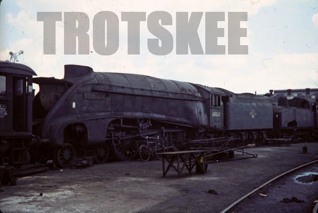 35MM SLIDE BR British Railway Steam Loco 60014 Class A4 Doncaster 1963 ...