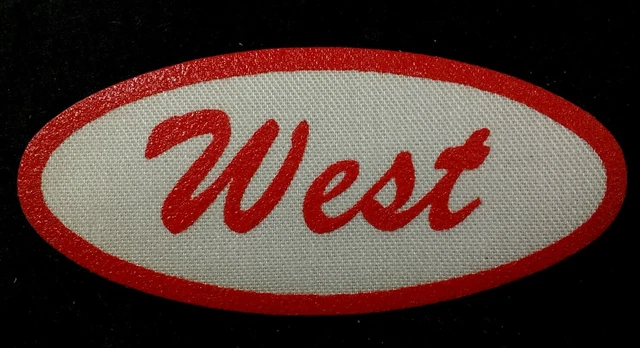 WEST VINTAGE 1960S Cursive Name Patch Uniform Shirt Iron On RARE VHTF ...
