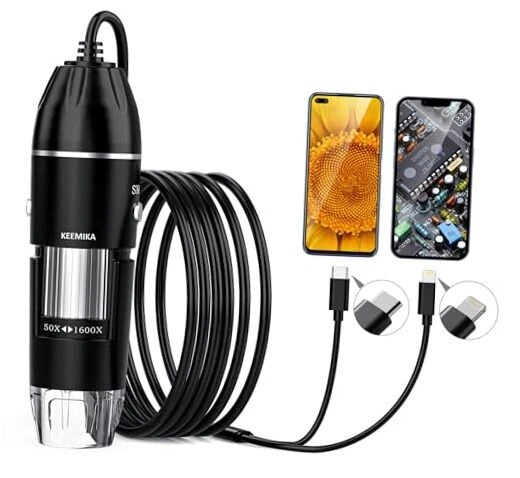 USB DIGITAL MICROSCOPE, 50x-1600x Magnification Handheld, Portable ...