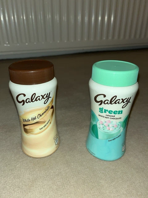 TWO-PACK GALAXY WHITE Hot Chocolate Green & White Colour Instant Drink ...