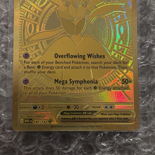 POKEMON TCG MEGA Evolution Gold Gardevoir EX Full Art Hyper Rare Mint ...